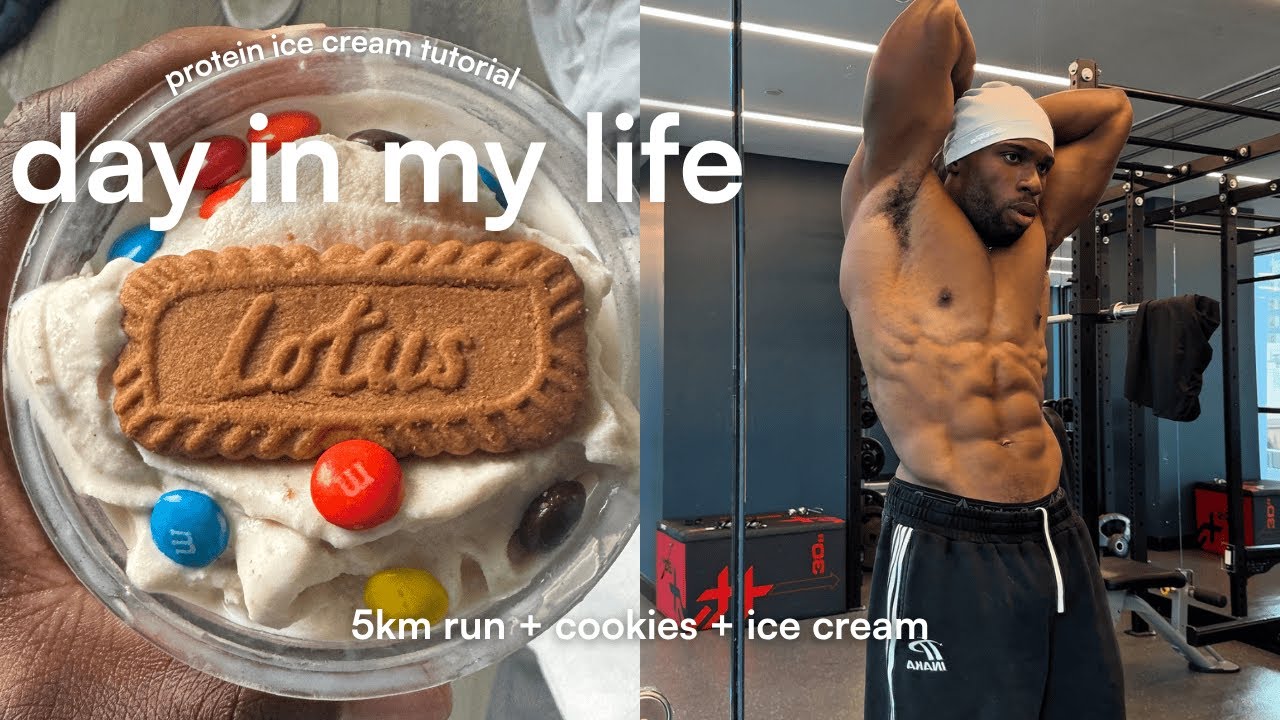 How I stay lean eating ice cream and cookies | Full day vlog + protein ...