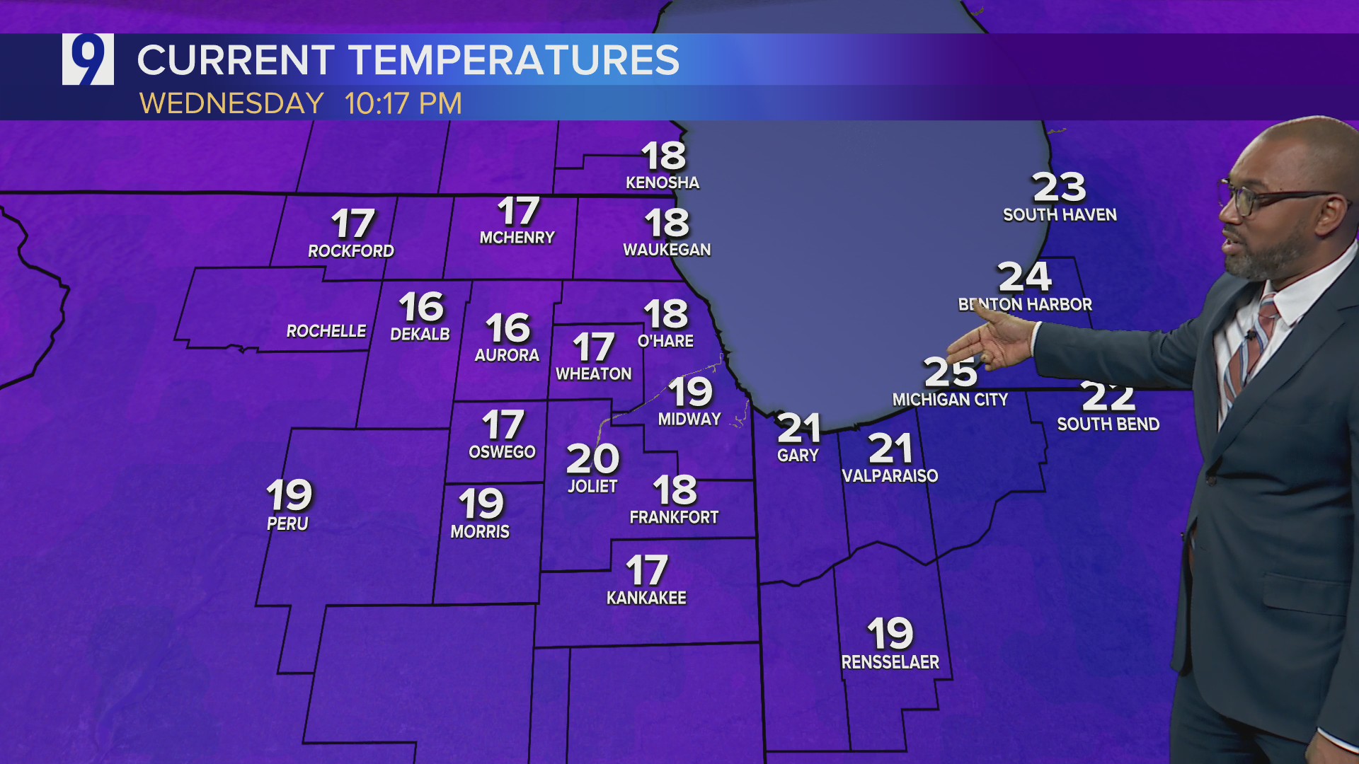Wednesday overnight forecast: Mostly cloudy and cold