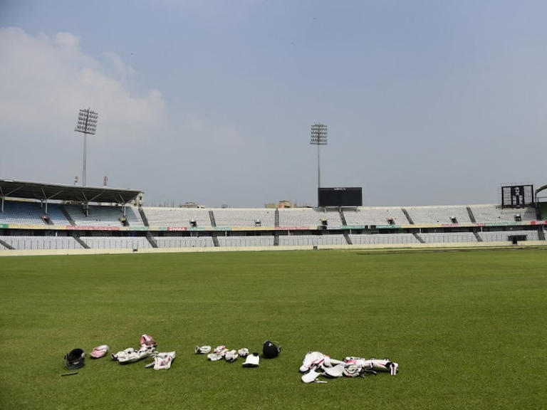 Match referee stands alone at toss as protests disrupt Bangladesh ...
