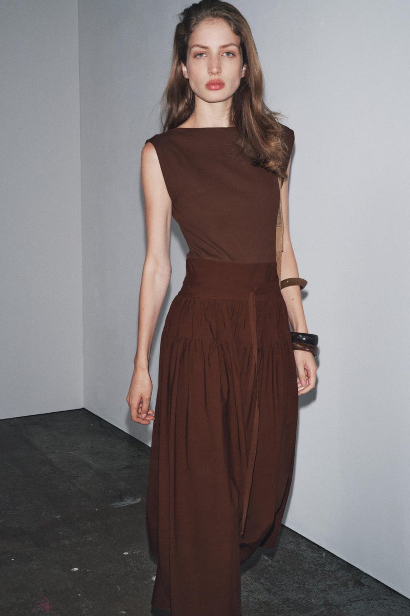 12 vestidos largos marrón chocolate de segundas rebajas de Zara por ...