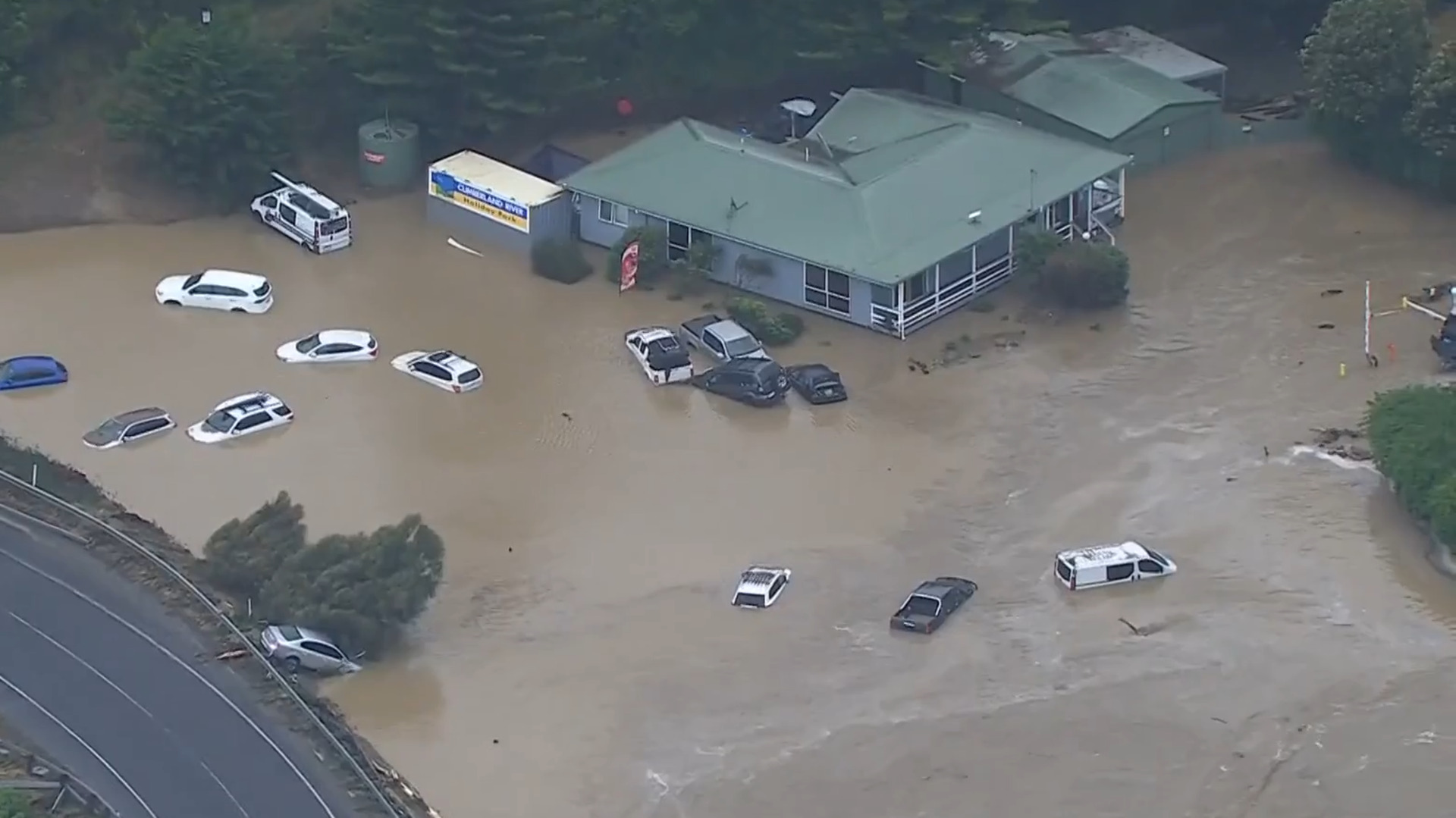 Flash flooding at Wye River in Victoria