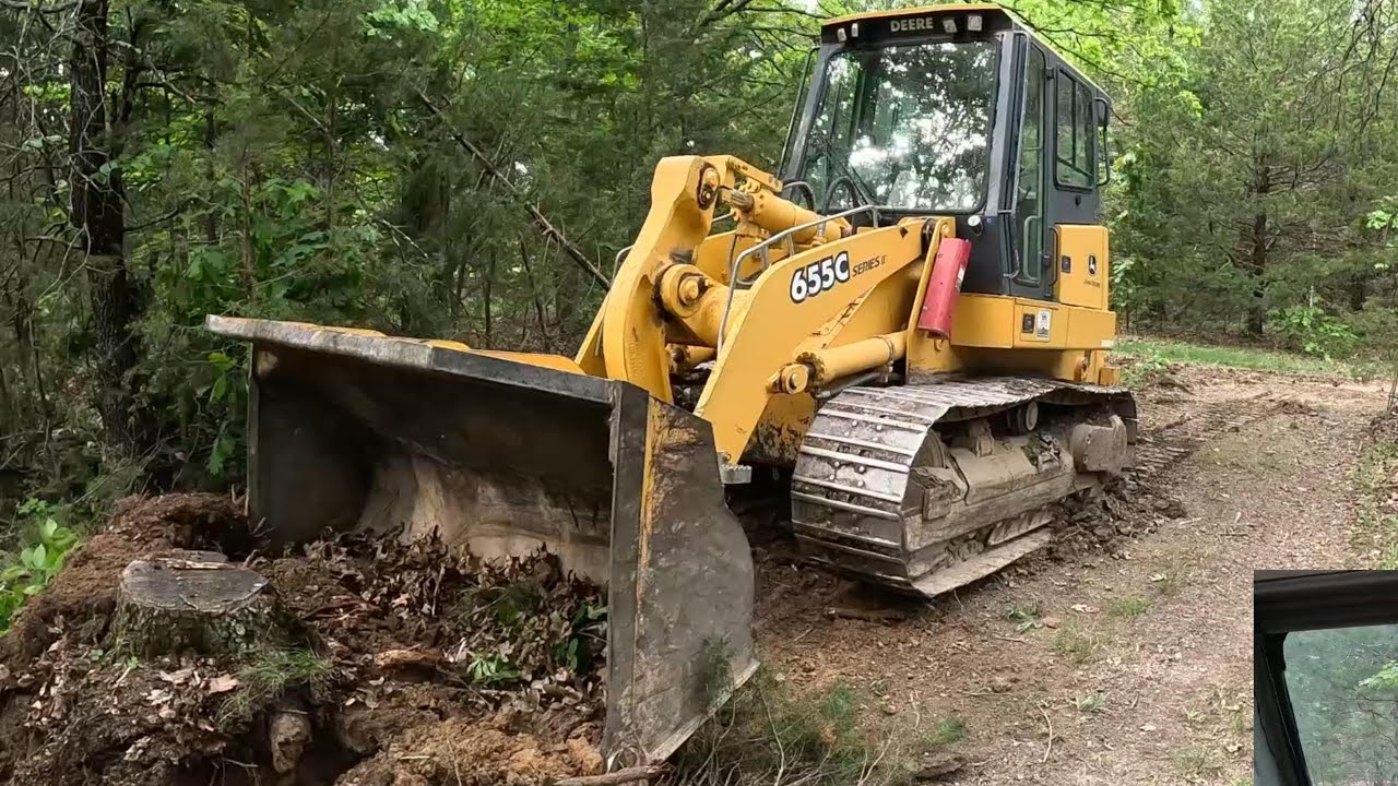 John Deere vs oak stump: Can the tractor win?