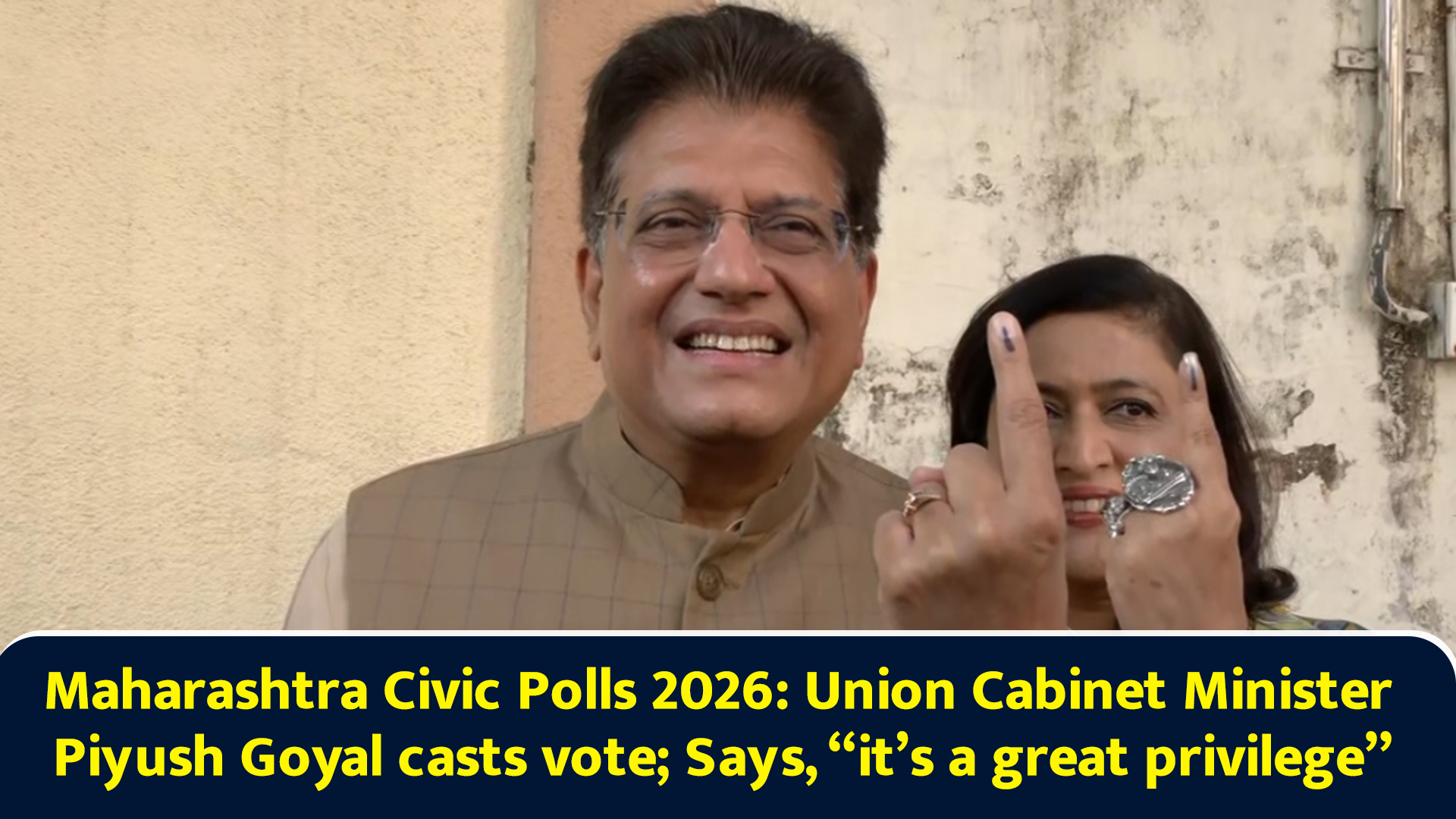 Maharashtra civic polls: Union Minister Piyush Goyal casts vote; says ...