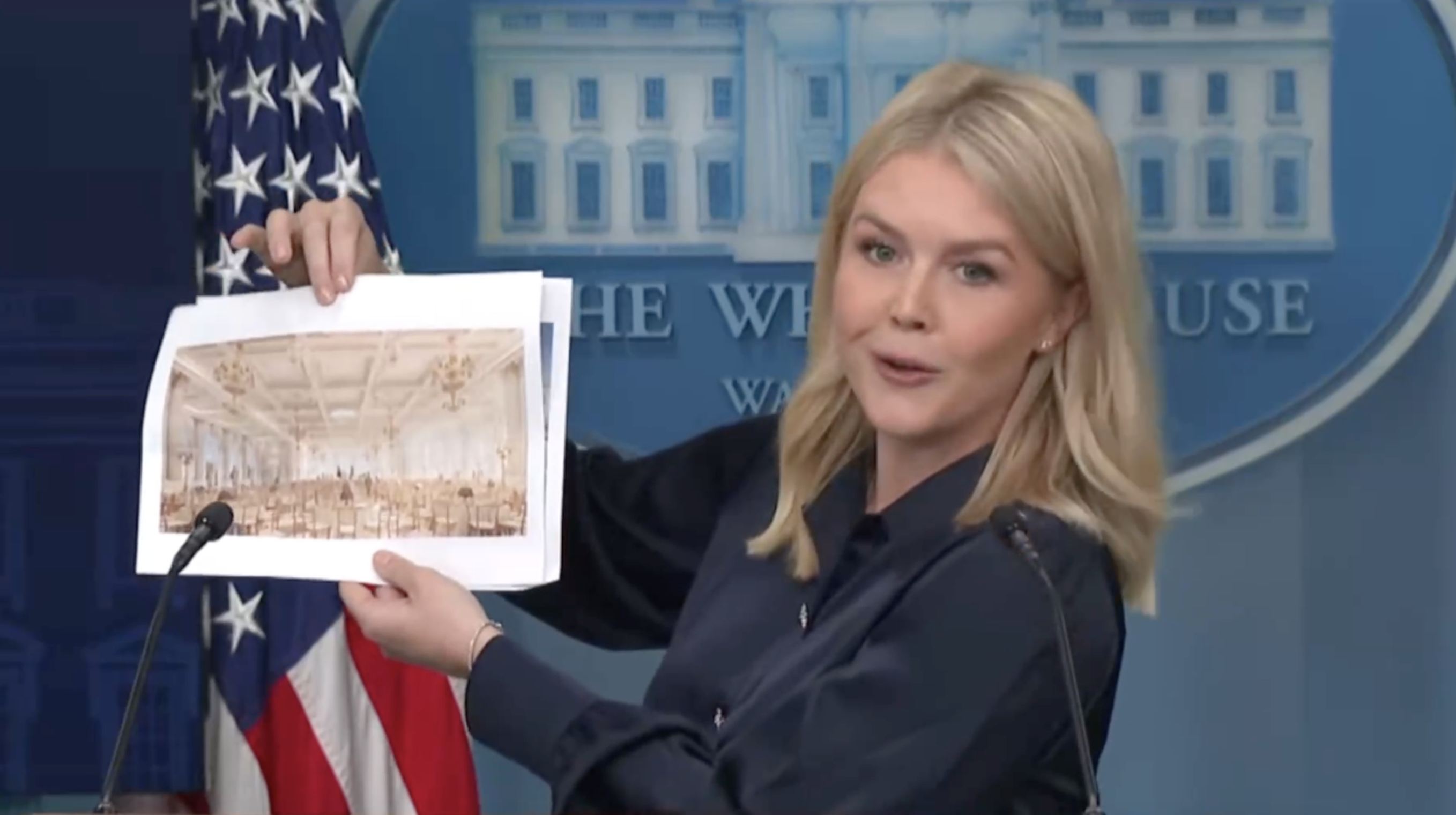 'It's quite beautiful': Karoline Leavitt shows reporters AI-generated ...