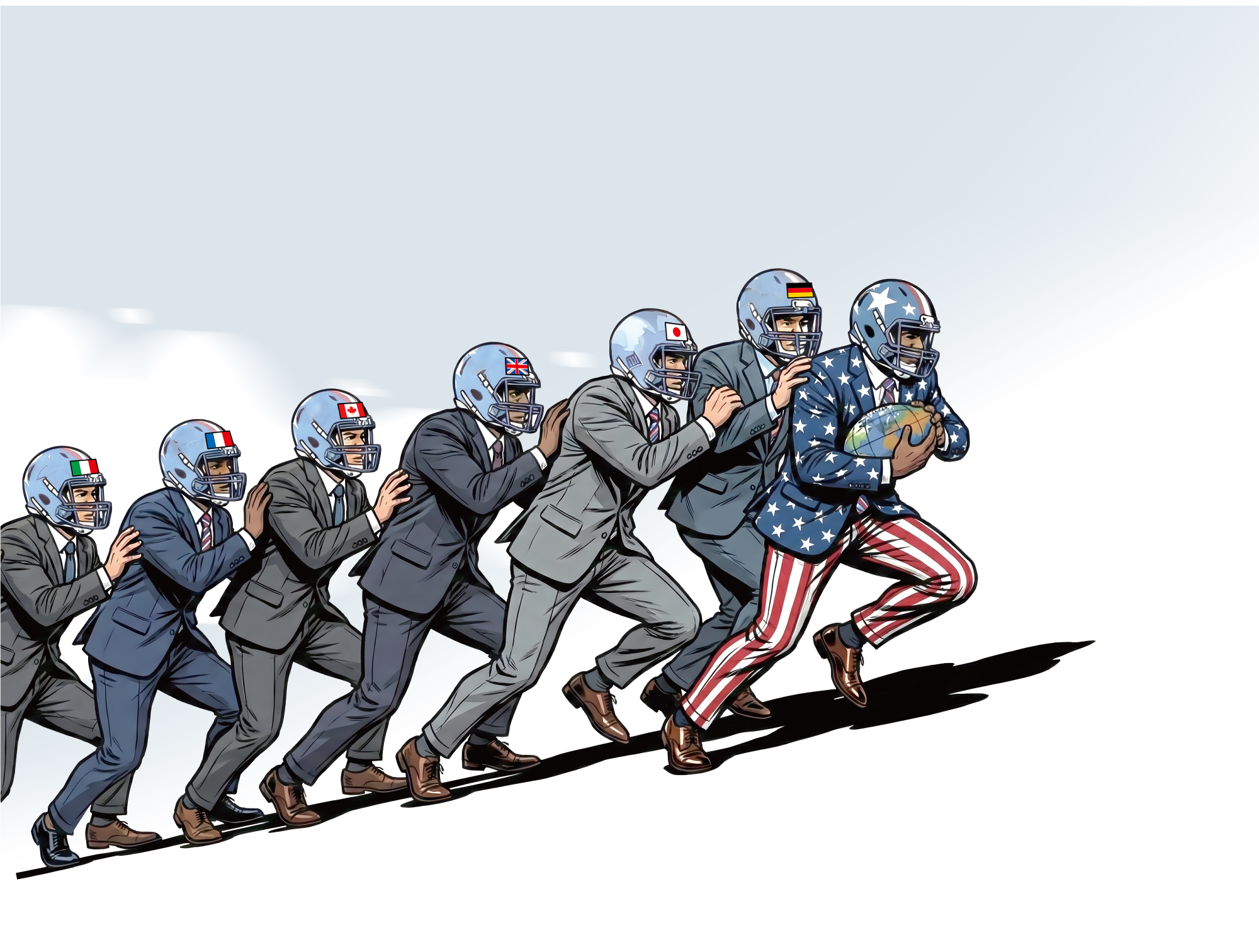 US bloc advantage in fragmented world economy