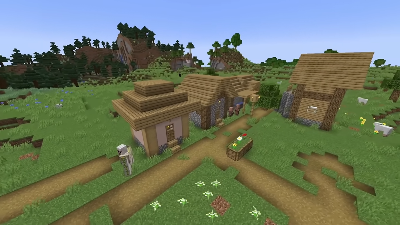 The biggest village transformation I’ve ever done in Minecraft hardcore