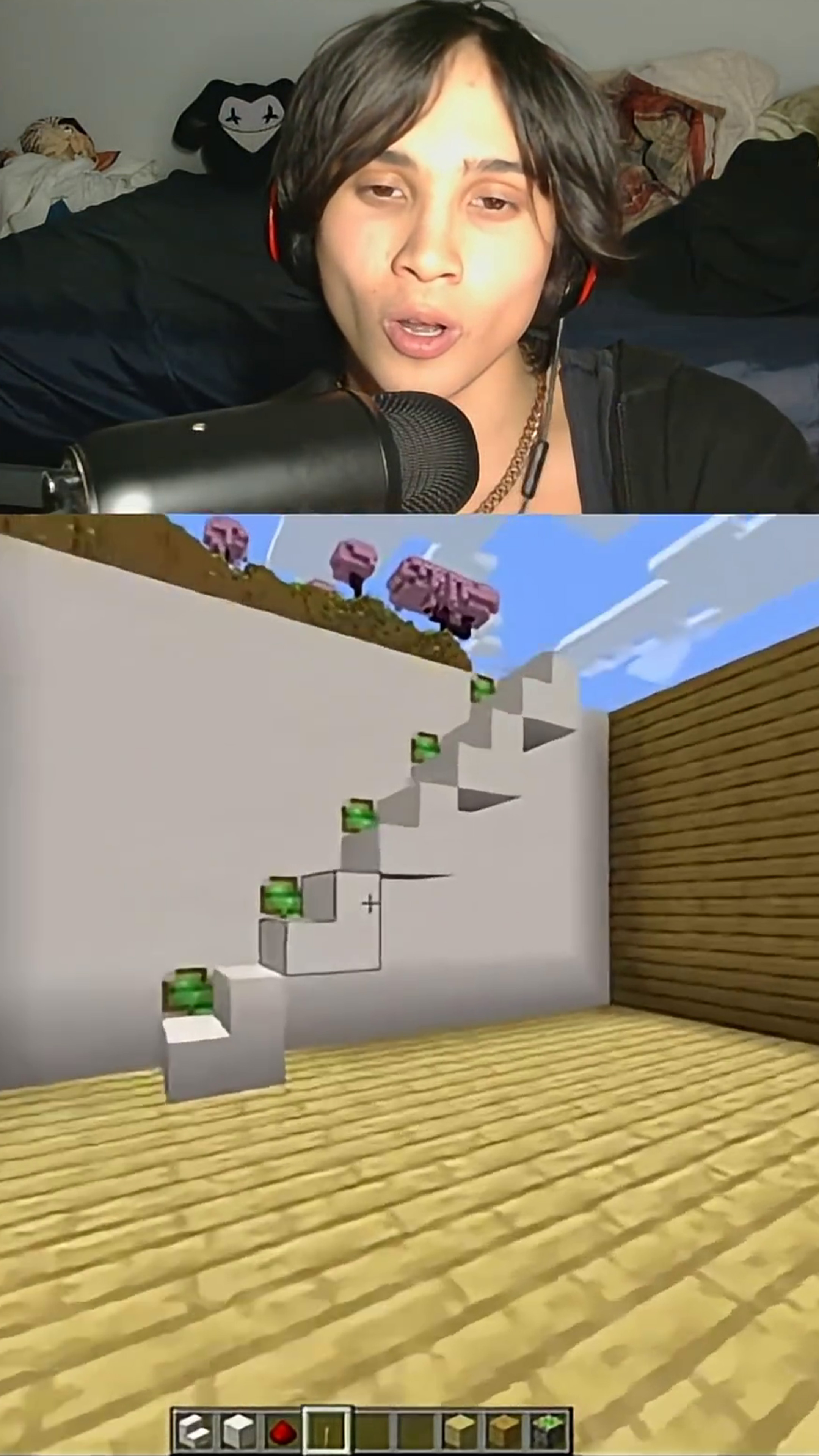 How to make hidden stairs in Minecraft