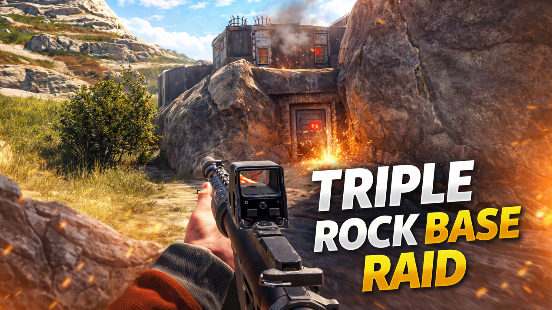 Extremely hard to raid triple rock base solo