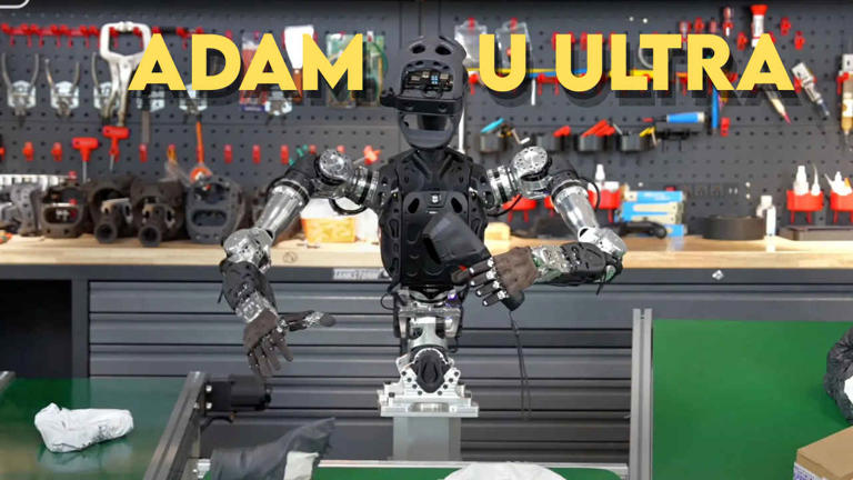 Adam U Ultra robot: Humanoid learning to use tools at record speed