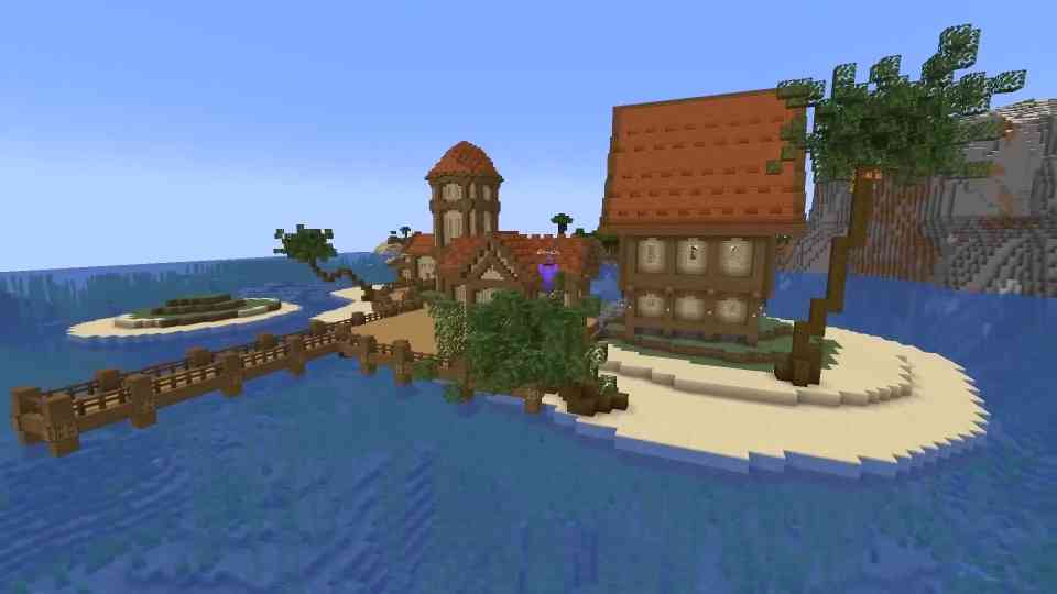 I built a massive custom island in Minecraft hardcore!