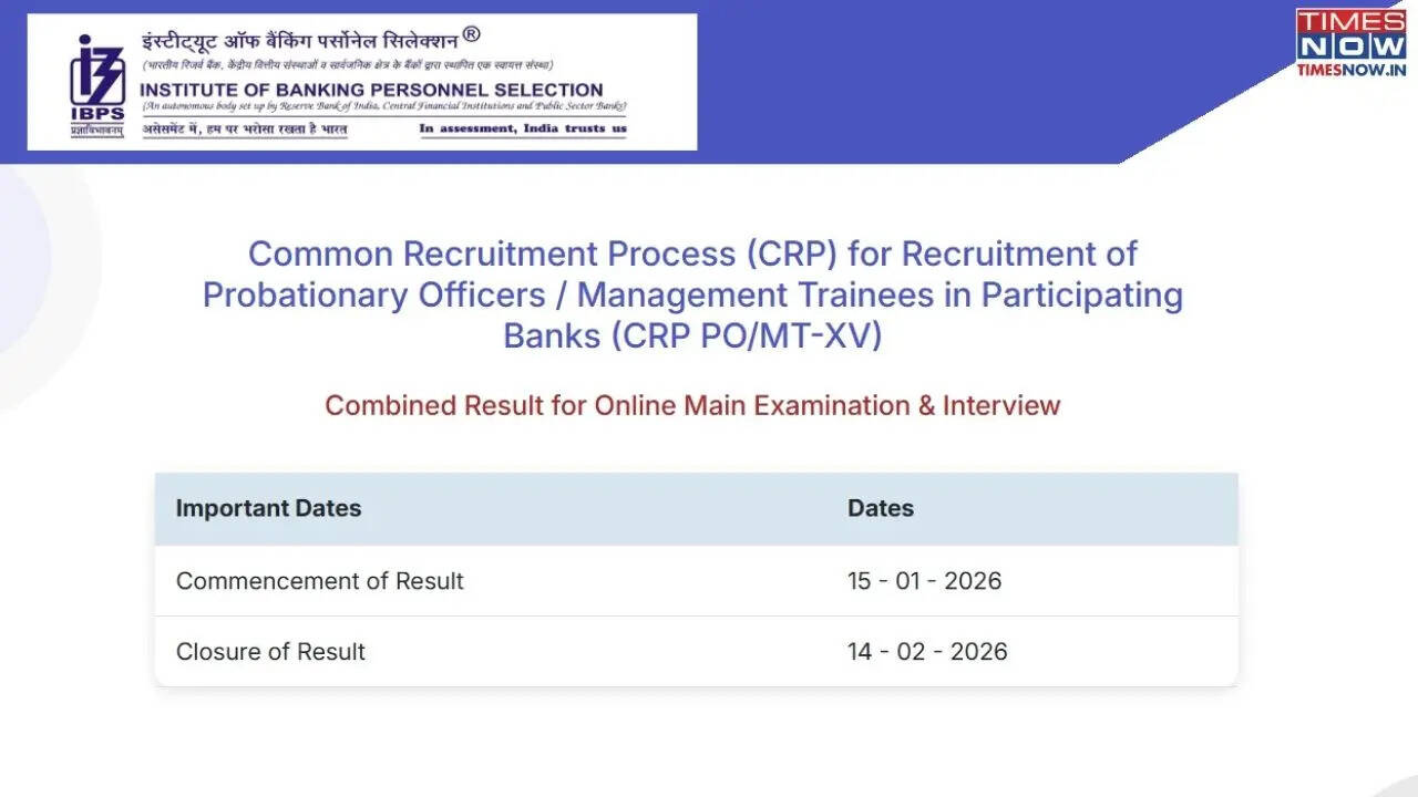 IBPS PO, SO final result 2025 released at ibps.in; check direct link here