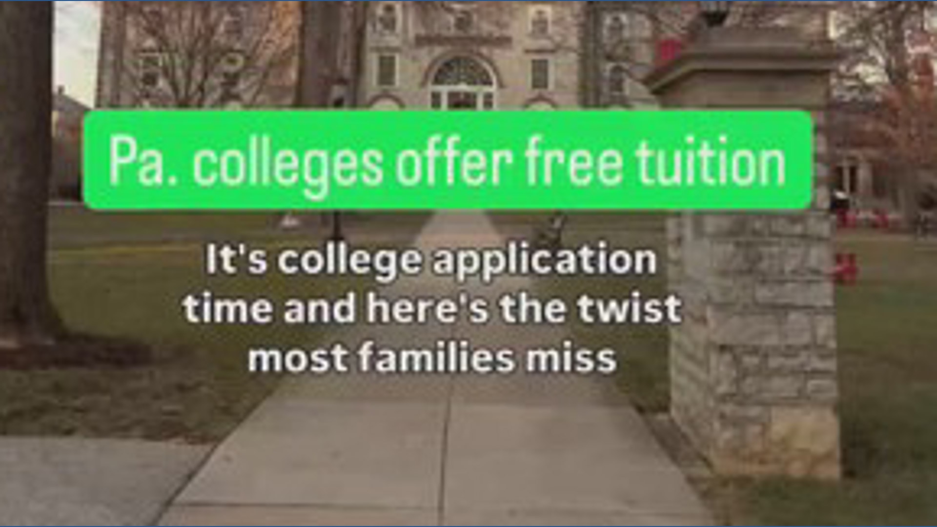 Pa. colleges offer free tuition