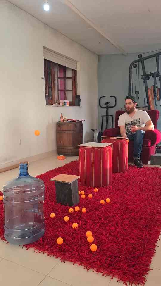 Triple bounce waterjug trickshot challenge