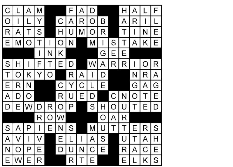 Puzzle solutions for Thursday, Jan. 15, 2026