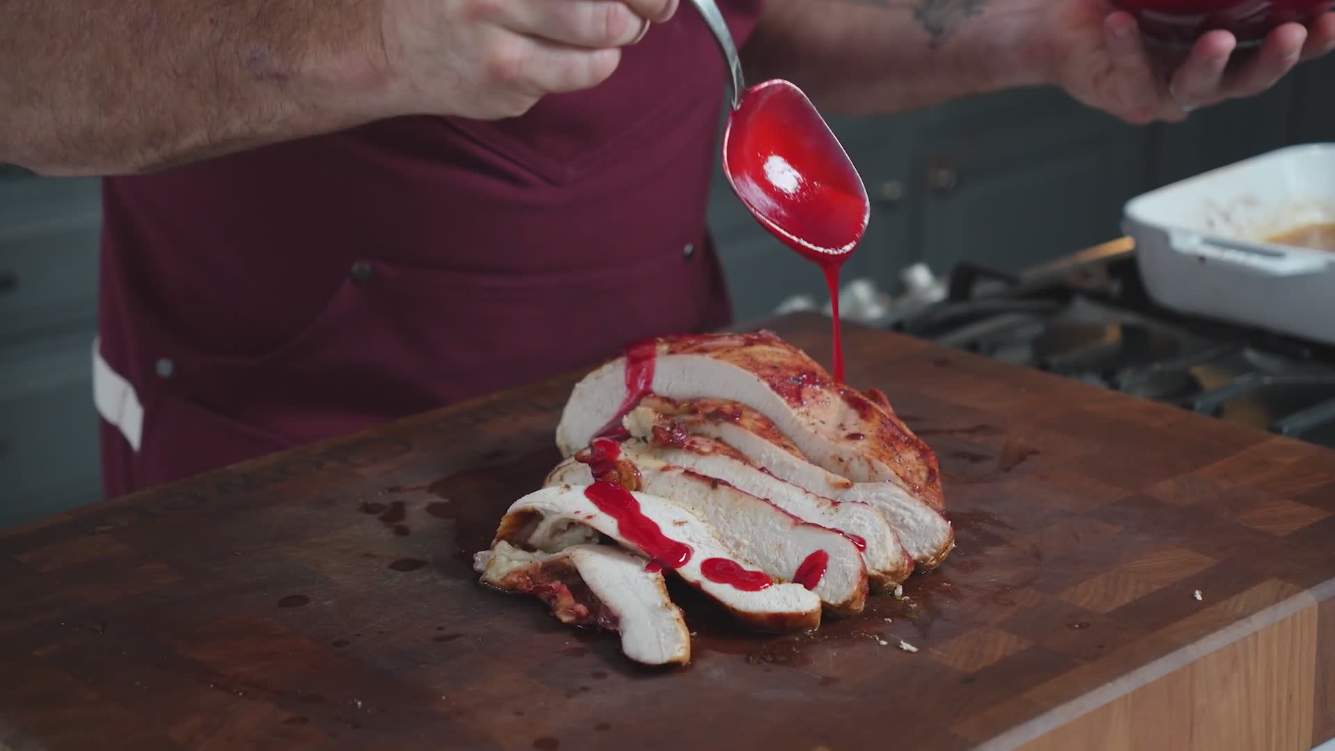 Creole turkey with cranberries for special dinners