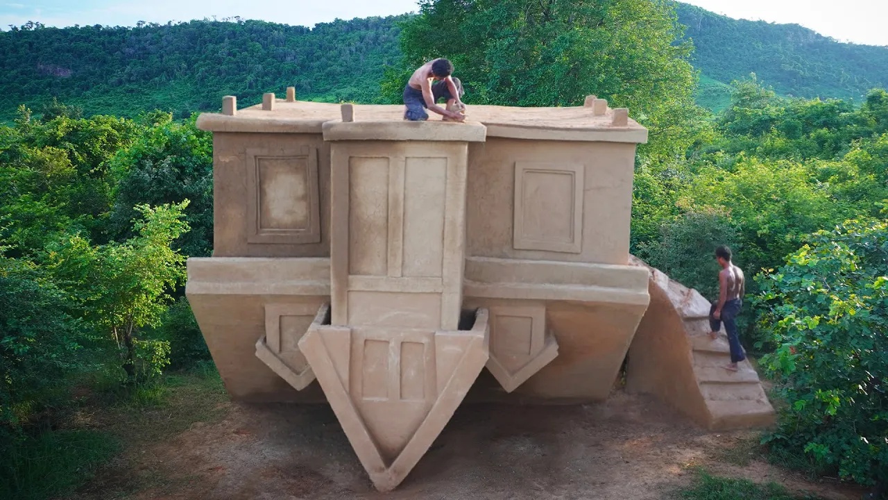 Days of shaping mud by hand, until gravity took over