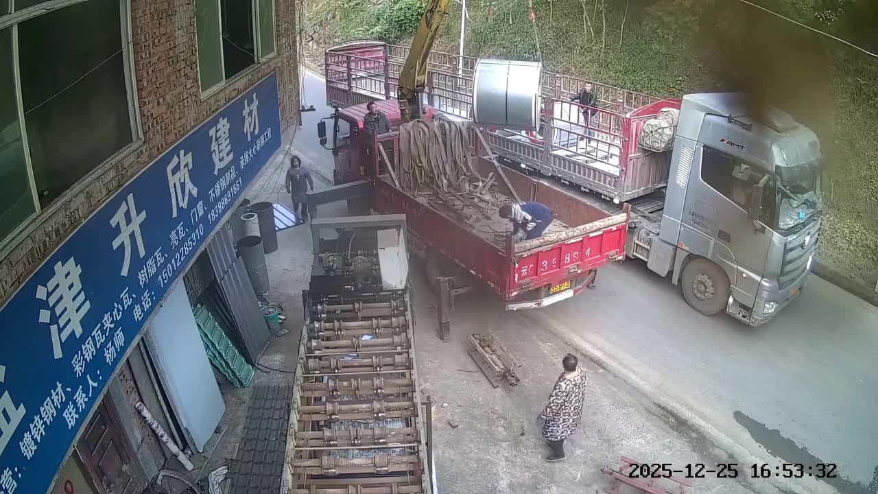 Worker's lucky escape as crane cable snaps sending steel coils crashing ...