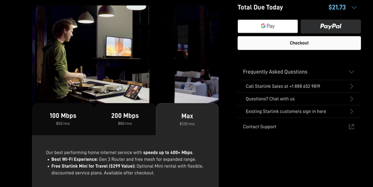 Starlink revives cheapest 100Mbps plan for the US, but increases the price