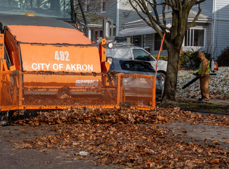 Those leaf piles will soon be gone as Akron crews finish final rounds