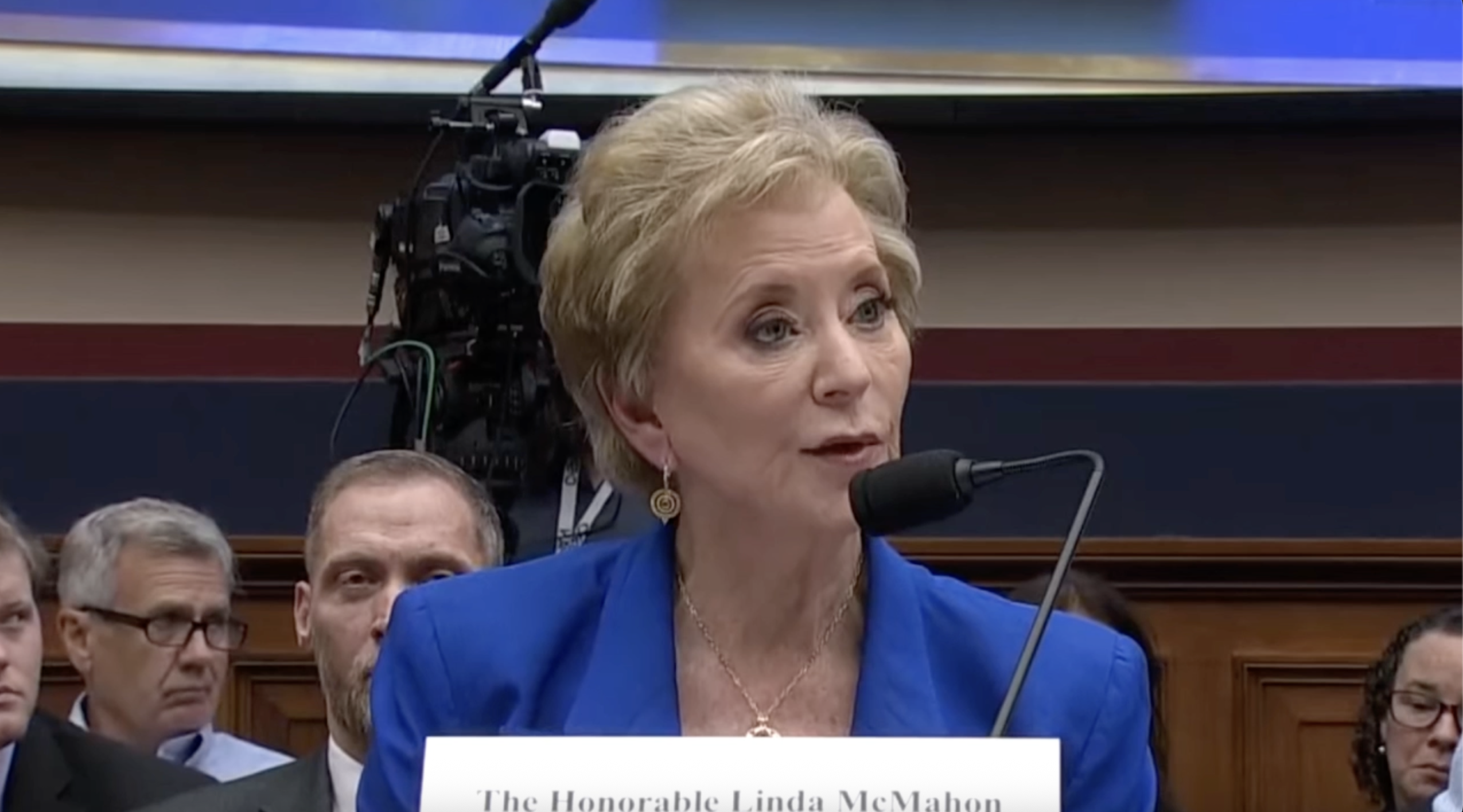 'Shouldn't be in this job': Billionaire Linda McMahon turns red with ...