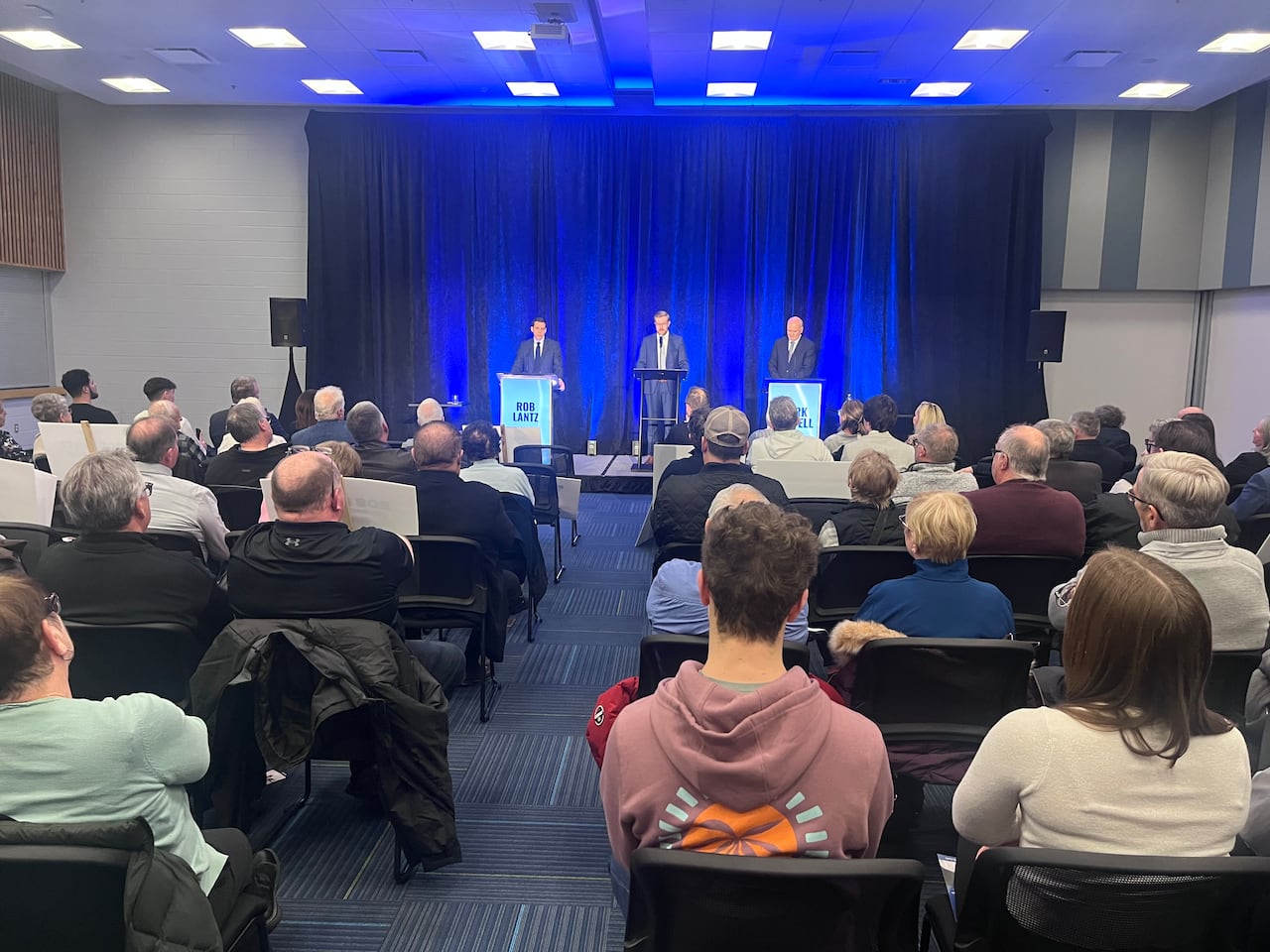 Rob Lantz, Mark Ledwell face off in first of three PEI PC leadership forums