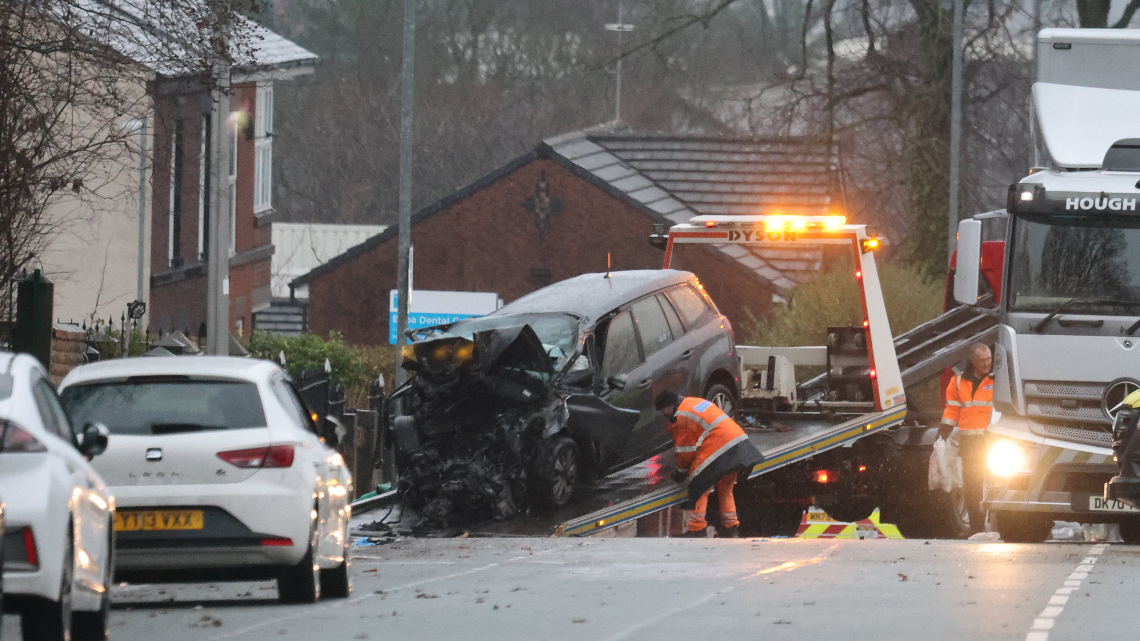 Shocking aftermath of head-on fatal crash which killed four people