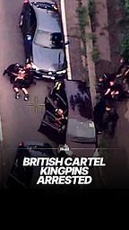 Moment police ram taxi carrying British drug cartel kingpins