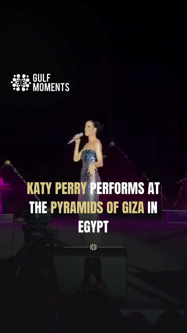 Katy Perry performs at the Pyramids of Giza in Egypt