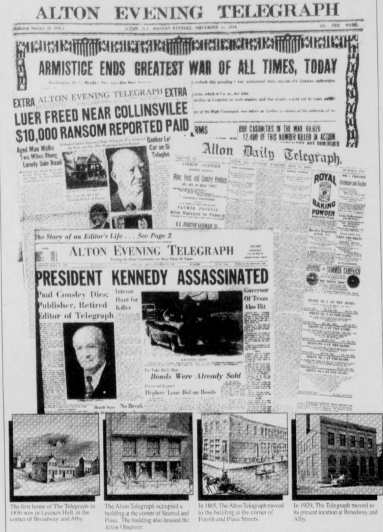 The Telegraph marks 190 years chronicling war, tragedy and the Alton ...