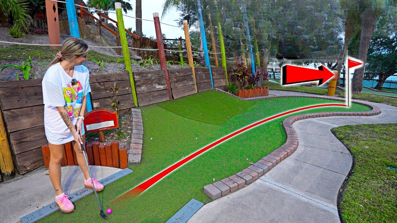 This mini golf game did not go how we expected