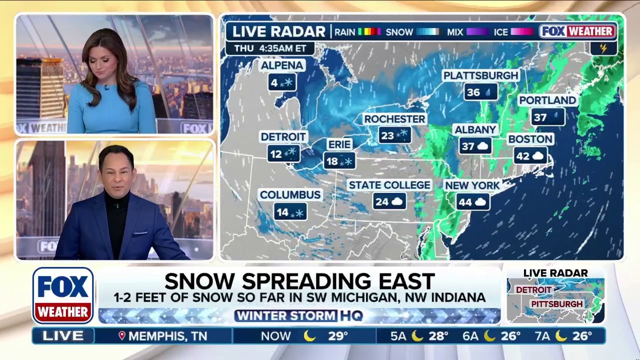 Intense lake-effect snow threat shifts east over New York, Ohio