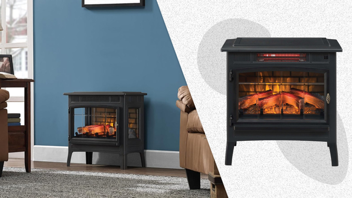 Amazon's Bestselling Electric Fireplace With 'Real' Looking Flames Is ...