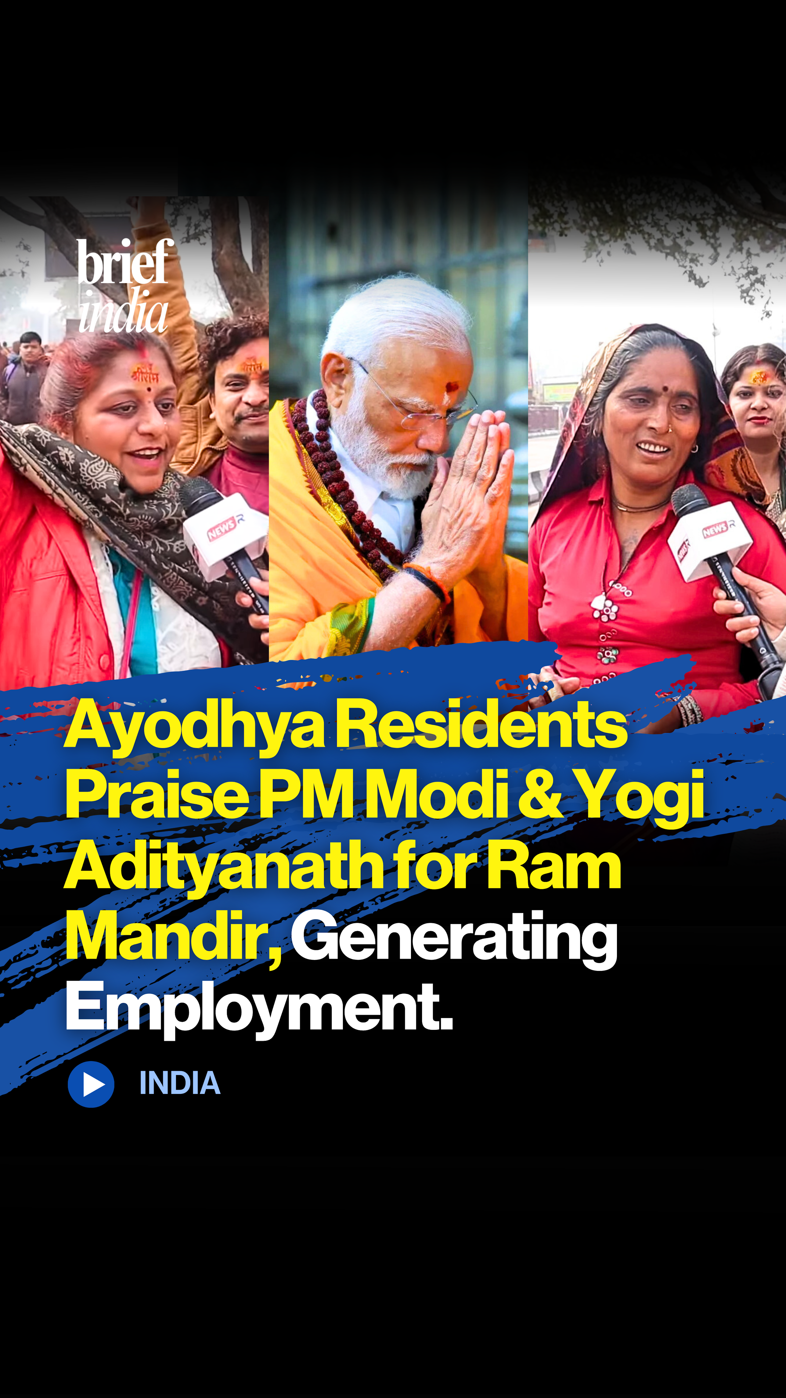 Ayodhya residents praise PM Modi & Yogi Adityanath for Ram Mandir ...