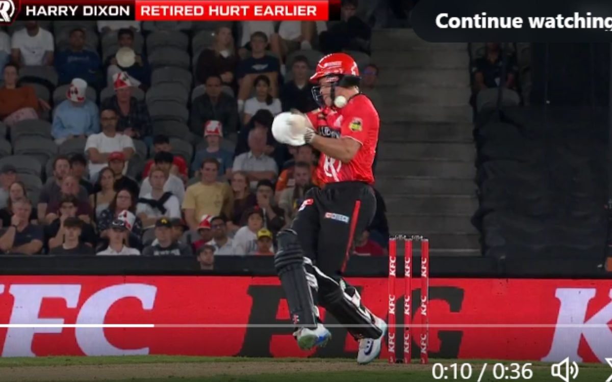 Watch: BBL मैच में बड़ा हादसा टला, Harry Dixon की गर्दन में लगी गेंद ...