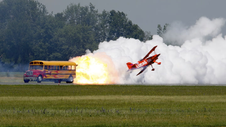 Incredible jet-powered school bus