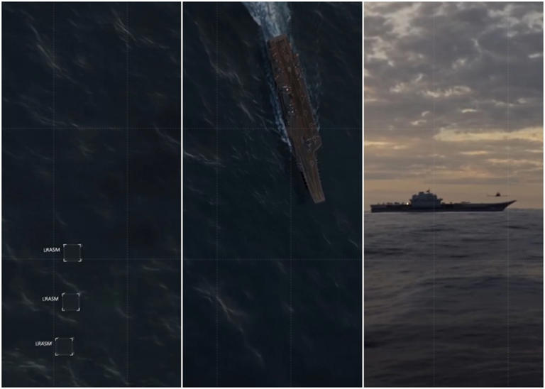 Videos show simulated missile strikes against Chinese Navy