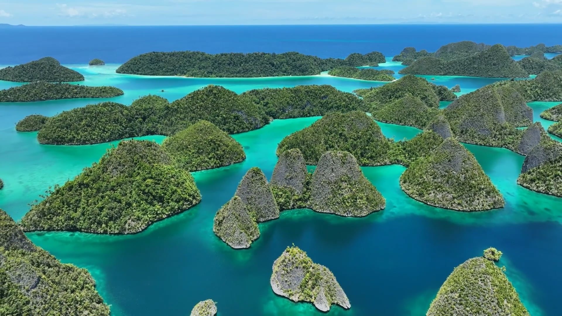 Raja Ampat, Indonesia: Drone explores jungle-covered islands