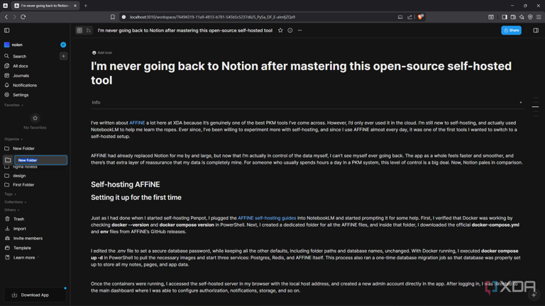 I'm never going back to Notion after mastering this open-source self ...