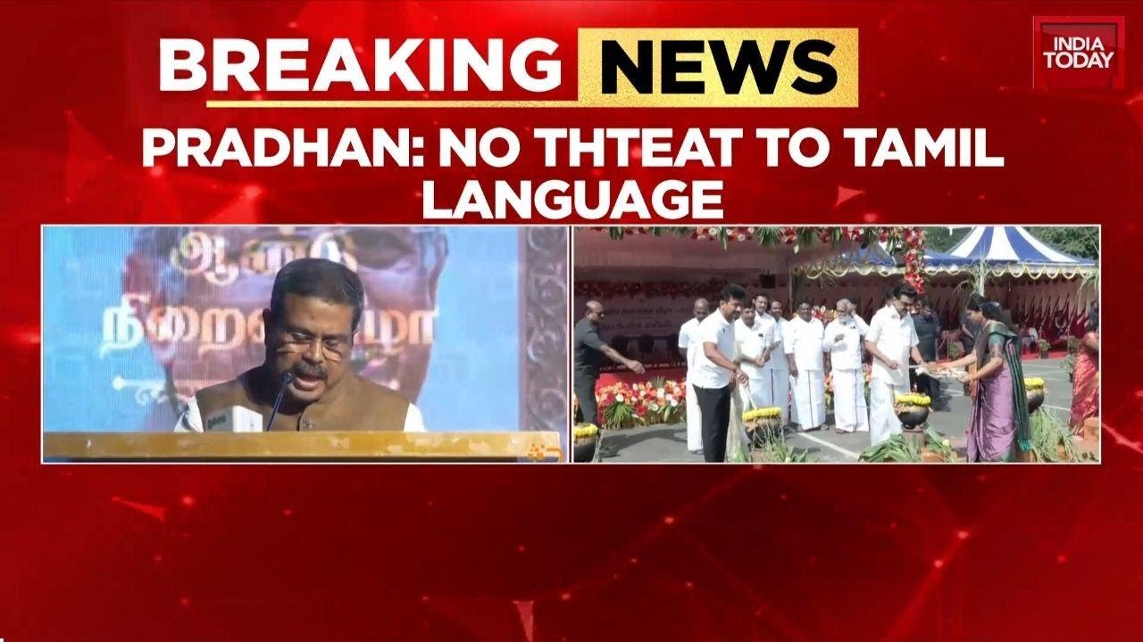 Dharmendra Pradhan counters CM Stalin: 'Tamil is not threatened by ...