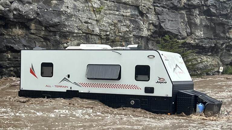 Chaos as holiday hotspot goes underwater