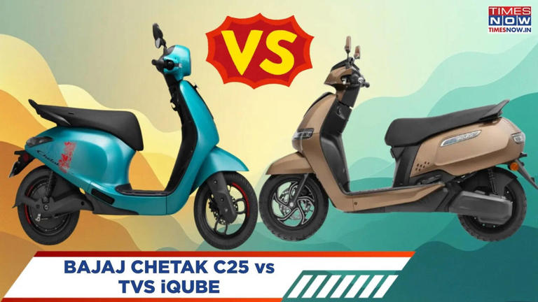 Bajaj Chetak C25 vs TVS iQube: Which electric scooter makes more sense ...