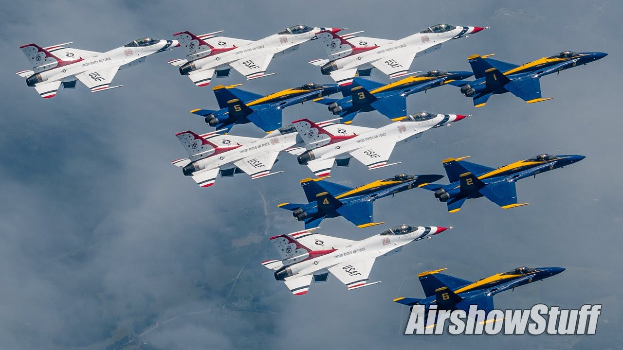 Watch the Blue Angels and Thunderbirds fly together over New York