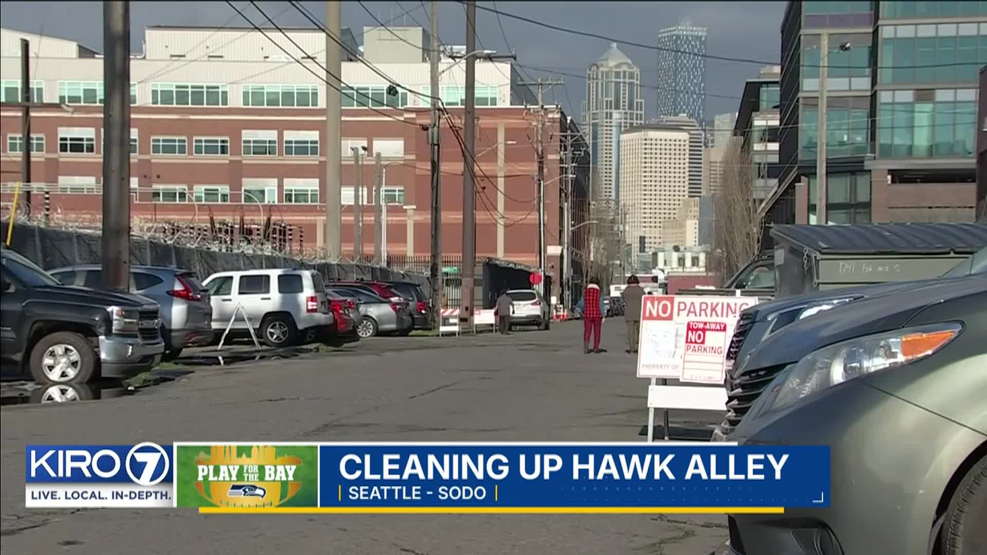 Seattle cleans out 'Hawk Alley' ahead of Seahawks playoff game
