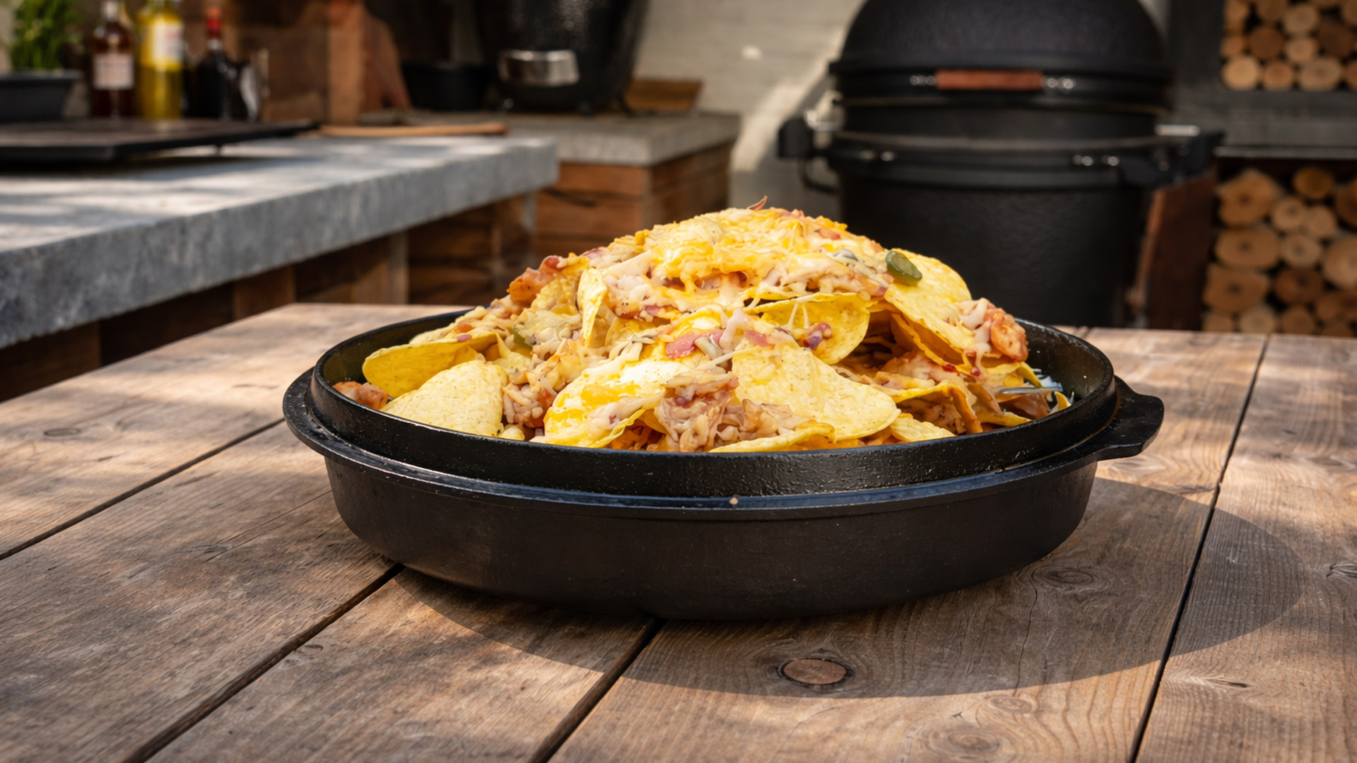 Recept voor BBQ pulled chicken nachos