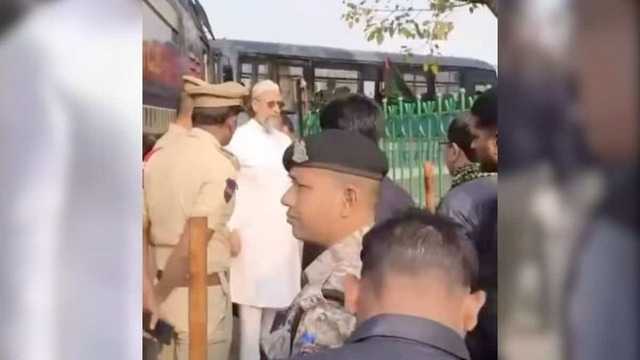 Asaduddin Owaisi visits Hyderabad's Puranapul following communal tension
