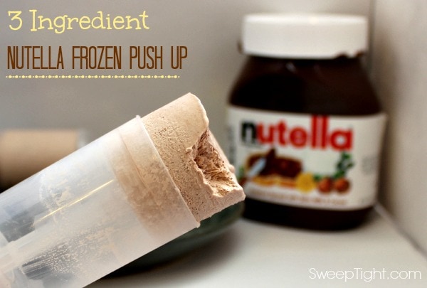 Nutella frozen push ups recipe