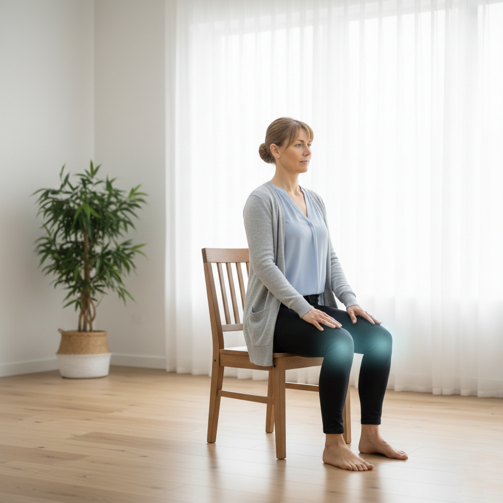Targeted exercises for knee comfort after long hours of sitting