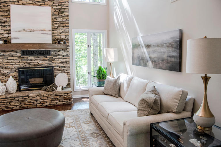 This home pairs extensive geode collection with mid-century vibe
