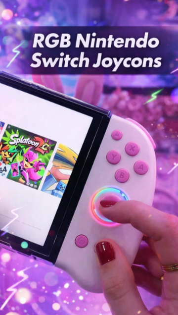 RGB Nintendo Switch joycons that change the vibe