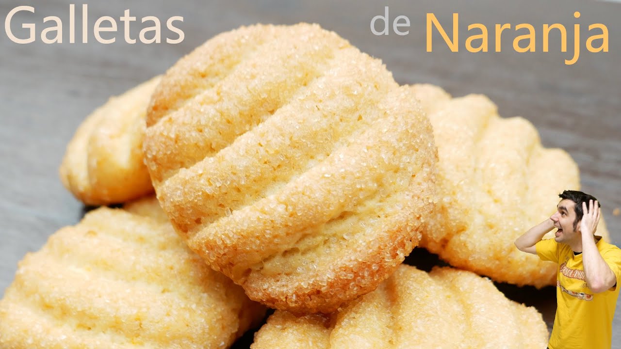 Galletas de naranja crujientes y esponjosas